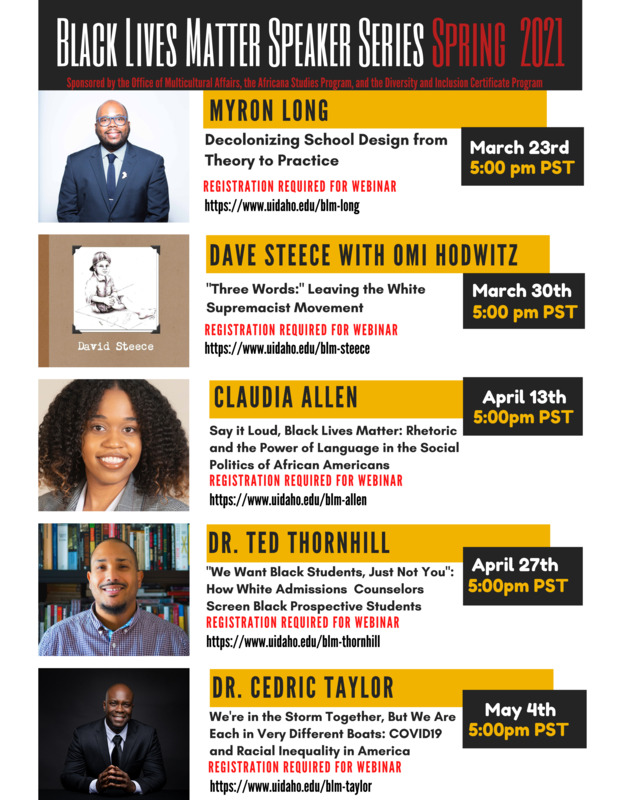 Black Lives Matter Speaker Series Spring 2021 | Black History at the ...