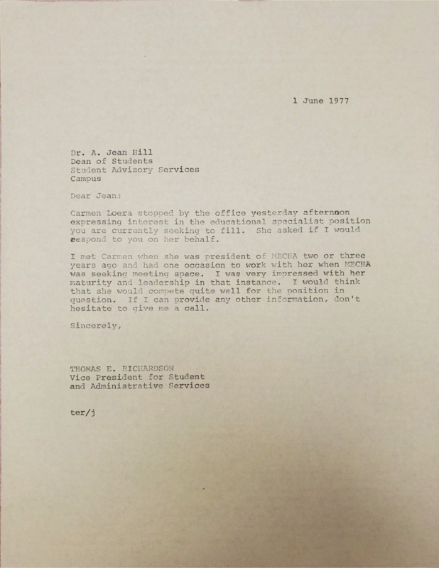 Correspondence with A. Jean Hill regarding the educational specialist ...