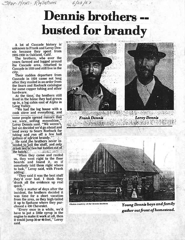 Frank and Leroy Dennis Folder | McCall Public Library Collection
